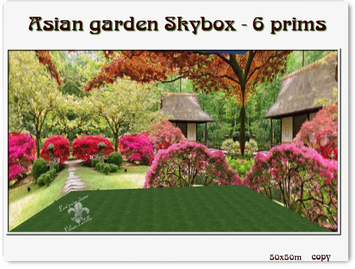 Second Life Marketplace - 50x50 skybox-Asian Garden-1sit-C